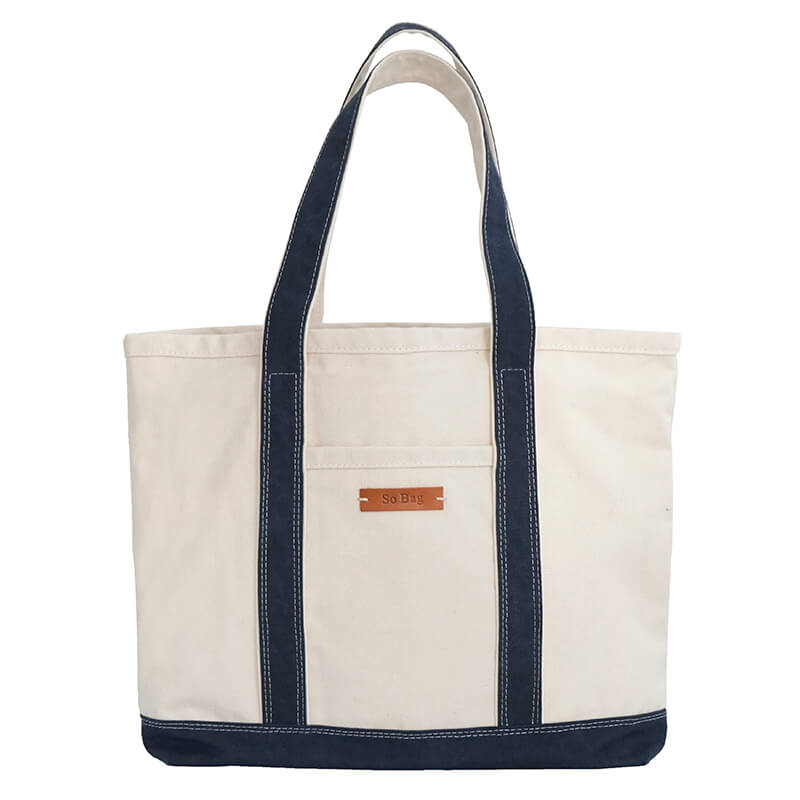 Custom Logo White Canvas Commuter Bag for Girl Recycled Cosmetic Bags ...